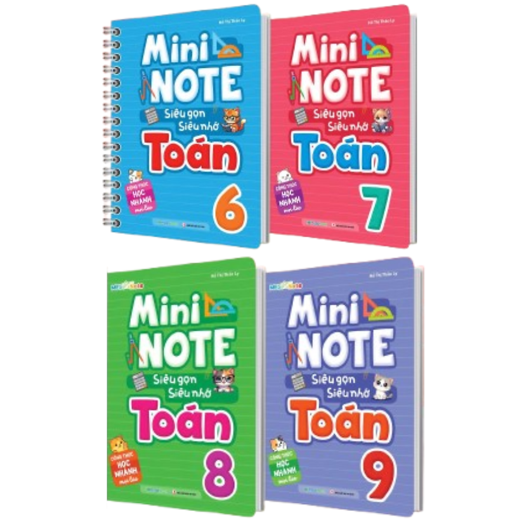 Sách - Mini Note - Siêu Gọn, Siêu Nhớ Toán Lớp 6 7 8 9 – Sách Tiếng Việt