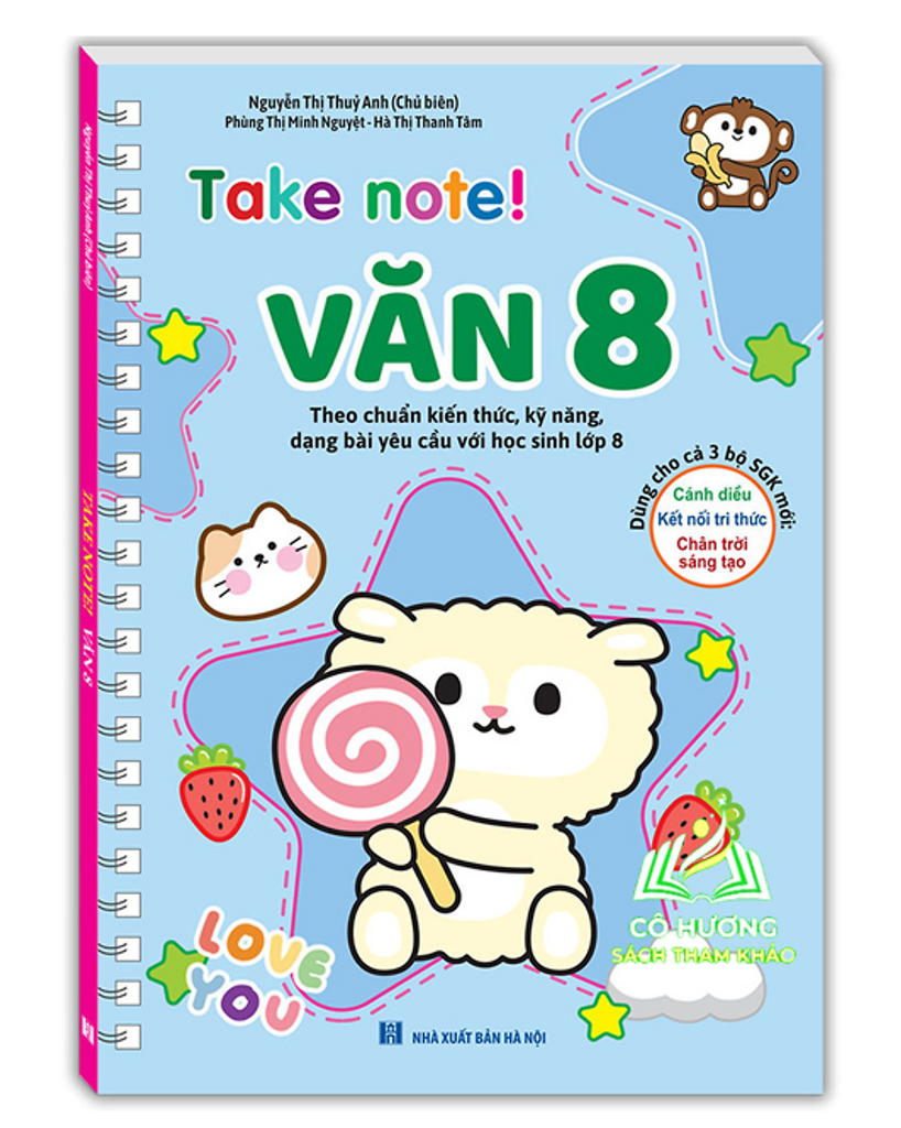 Sách - Take Note! Văn 8 (Không Lò Xo - Bìa Xanh ,Dùng Cho Cả 3 Bộ Sgk ...